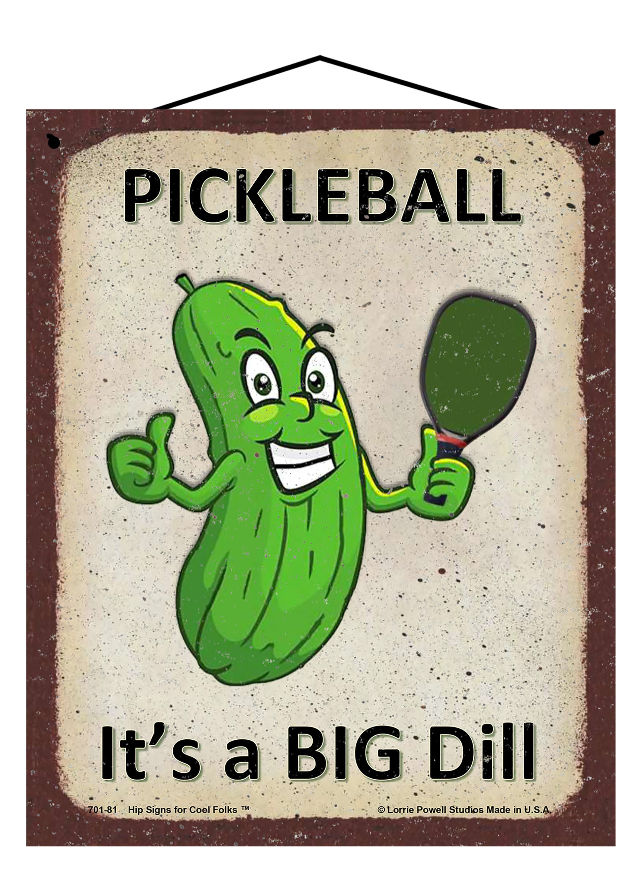 Pickleball It's A Big Dill Vintage Style Sign, Gift for Pickle Players ...