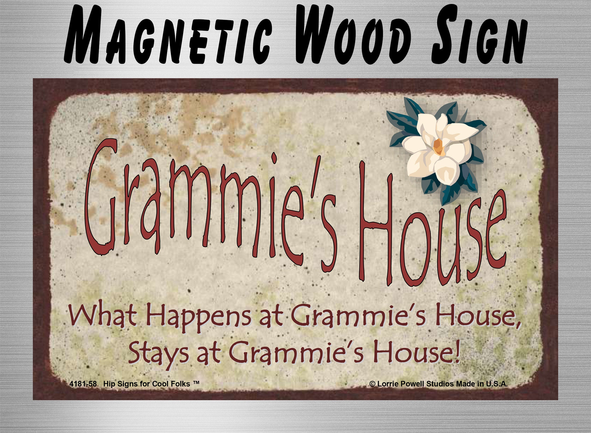 Deluxe Wood Magnet Grammie's House Magnetic Sign, 5x8 Inches, What ...