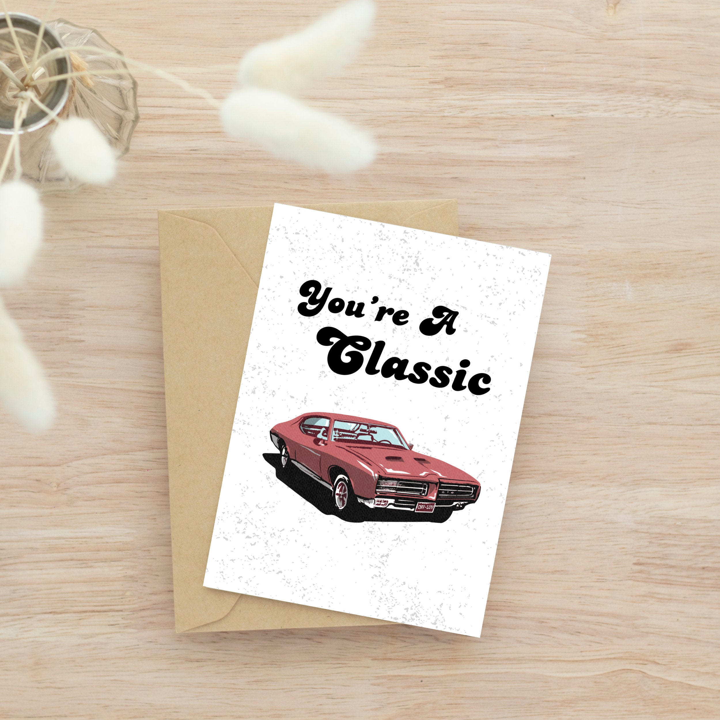 You're A Classic Father's Day Printable Folded Card Editable Template ...