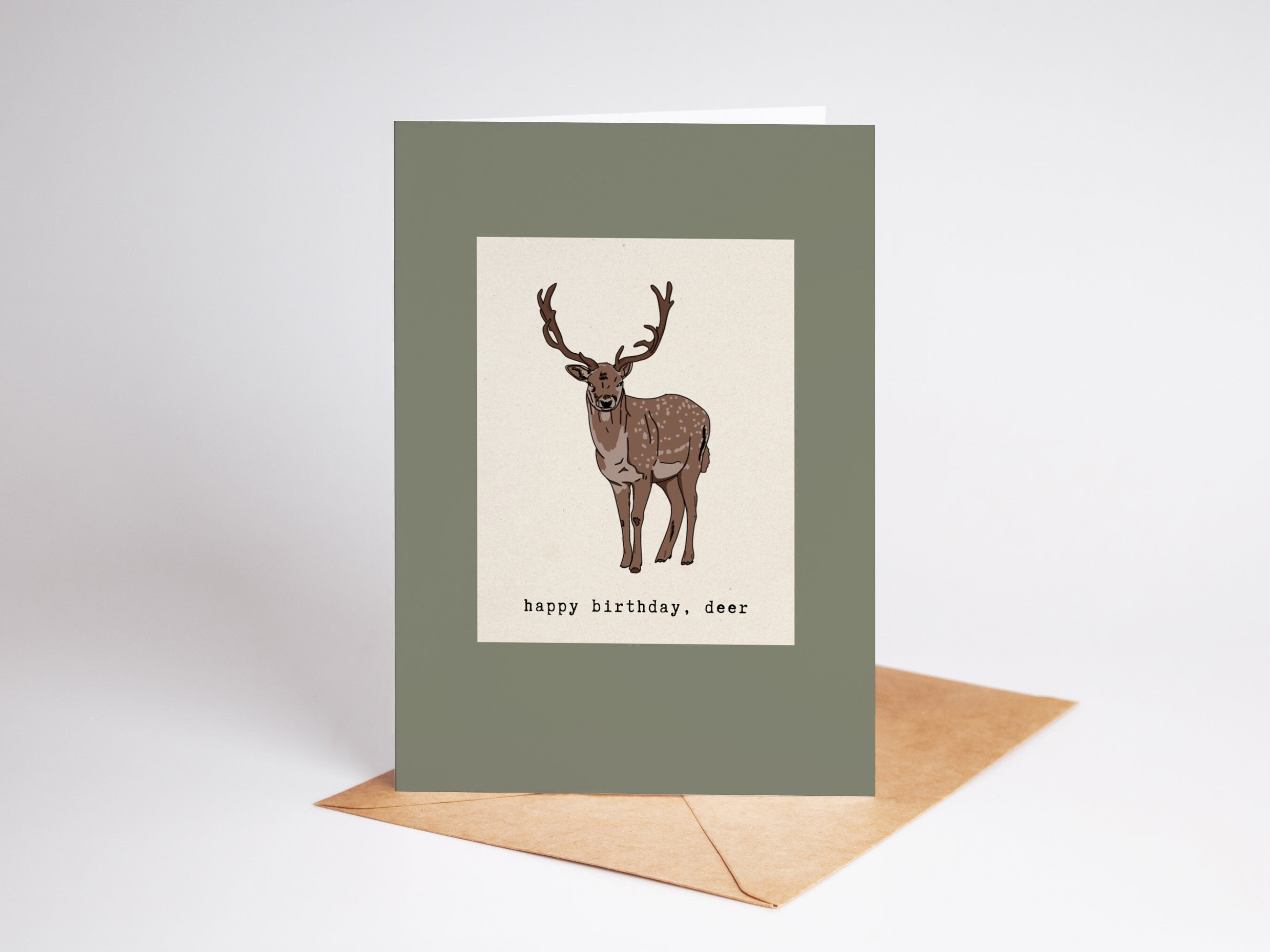 Happy Birthday Deer Printable Greeting Card, Hunting and Wildlife ...
