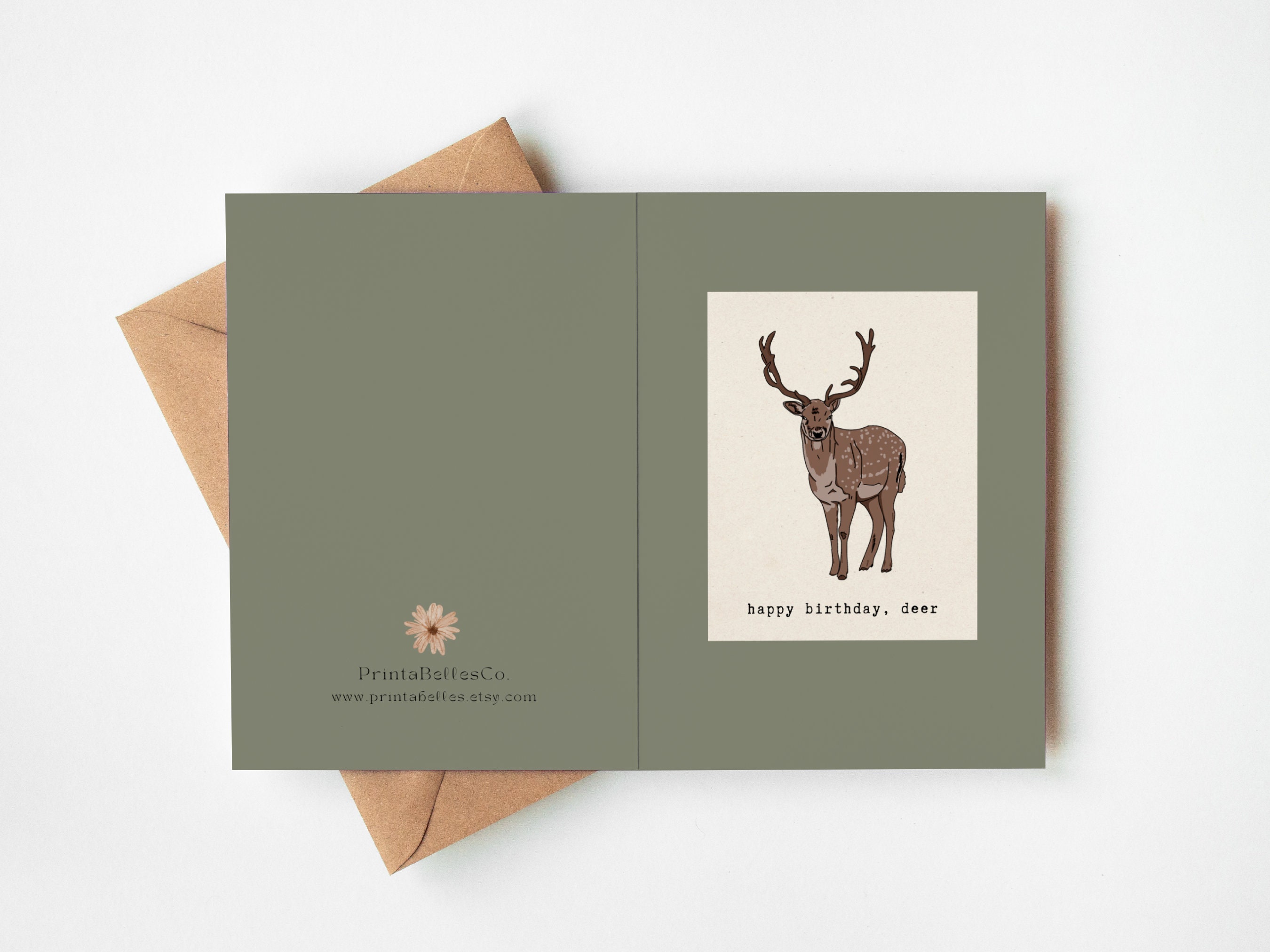 Happy Birthday Deer Printable Greeting Card, Hunting and Wildlife ...