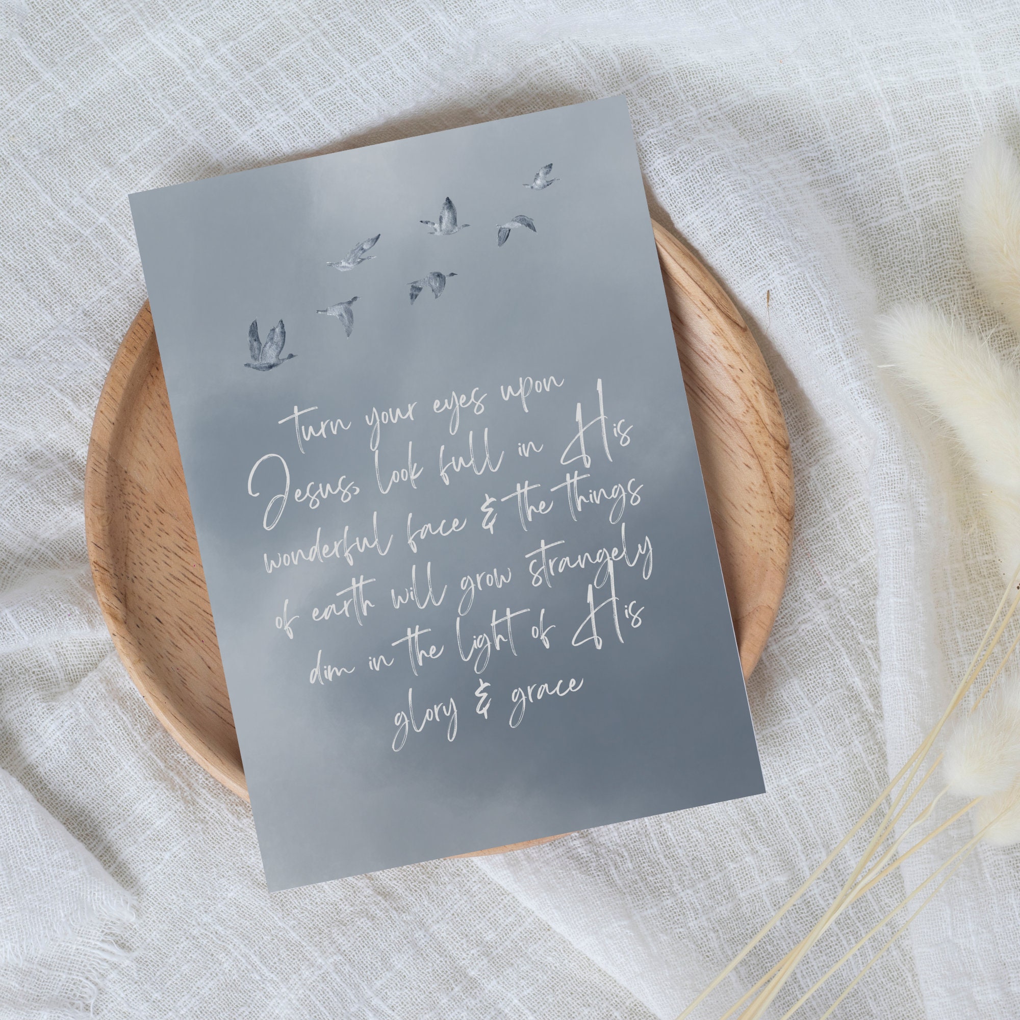 Turn Your Eyes Upon Jesus Hymn Lyrics Printable Art, Inspiring ...