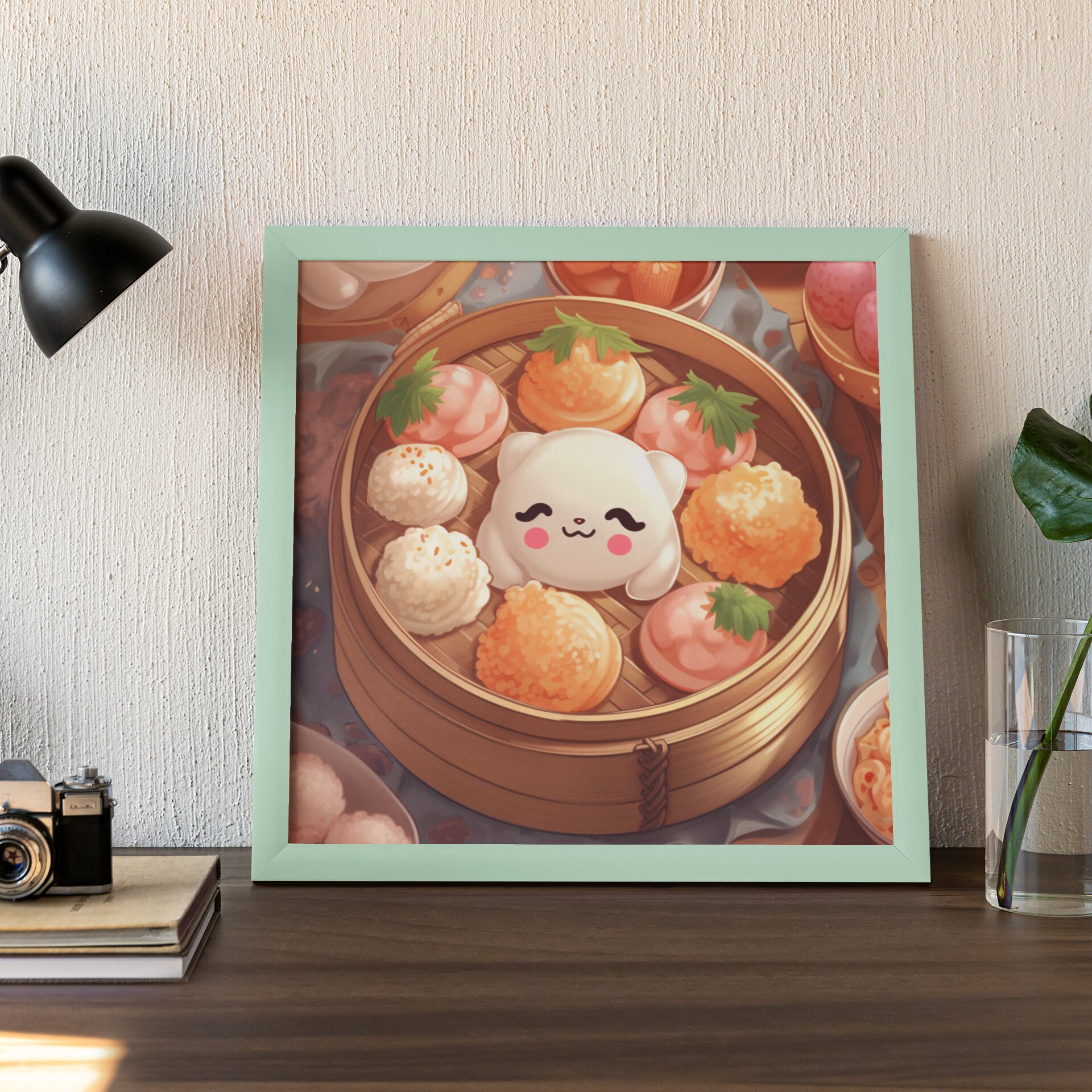 Kawaii Dumplings Print, Cute Dim Sum Art, Nursery Decor (digital ...