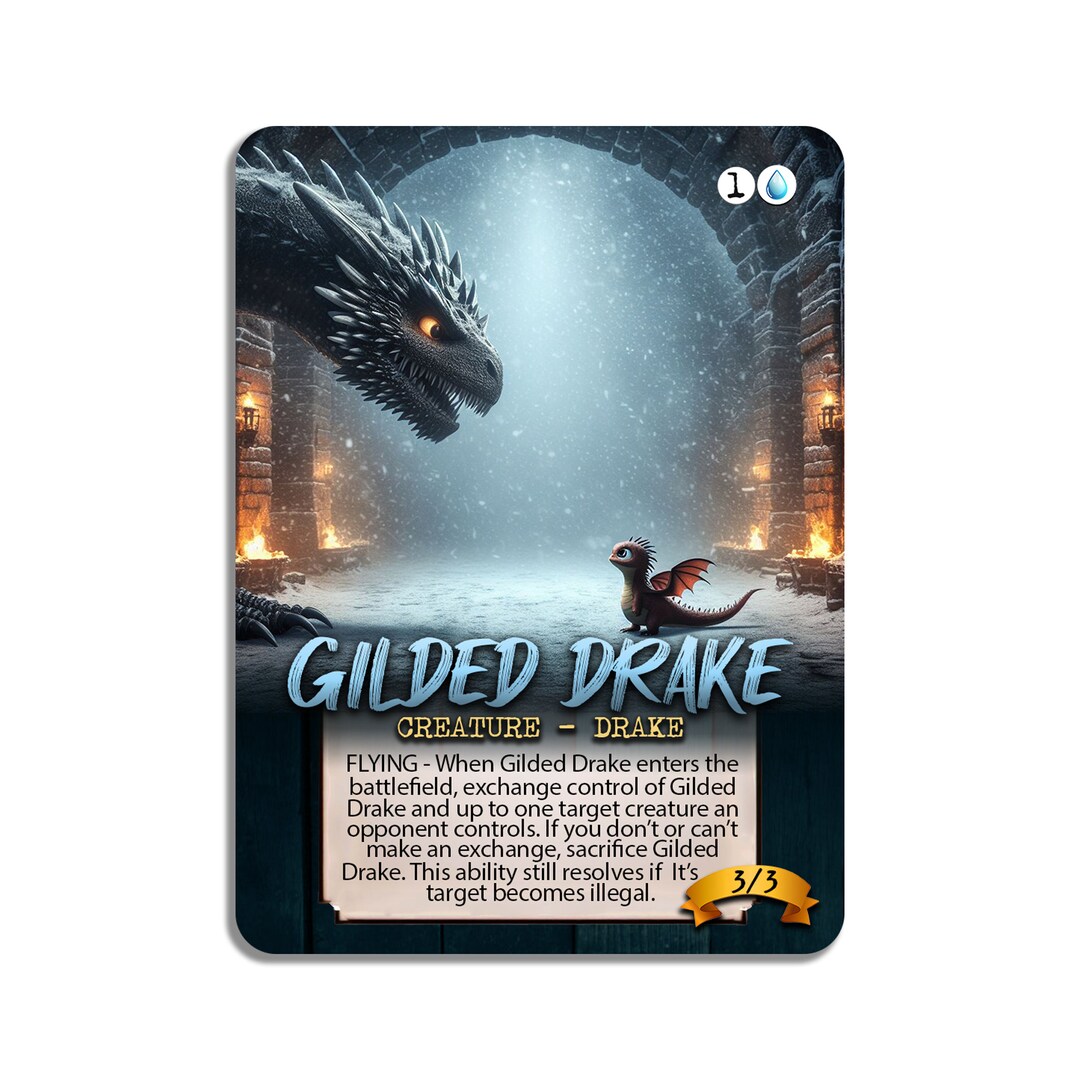 Gilded Drake Custom Proxy MTG - Etsy