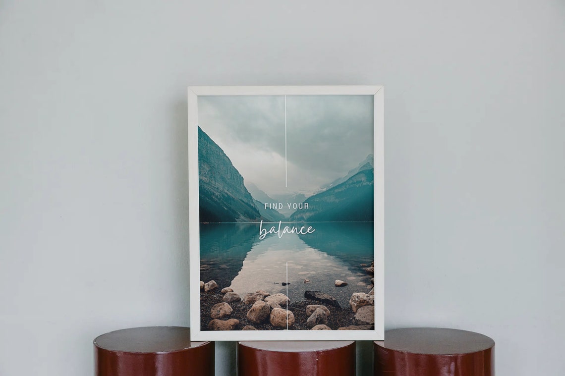Find Your Balance Poster Work Life Balance Poster Corporate Gift ...