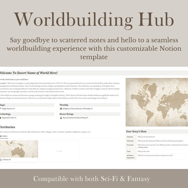Worldbuilding Notion Template - Etsy