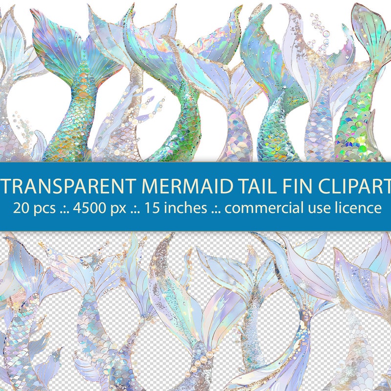 Mermaid Tail Clipart - Etsy