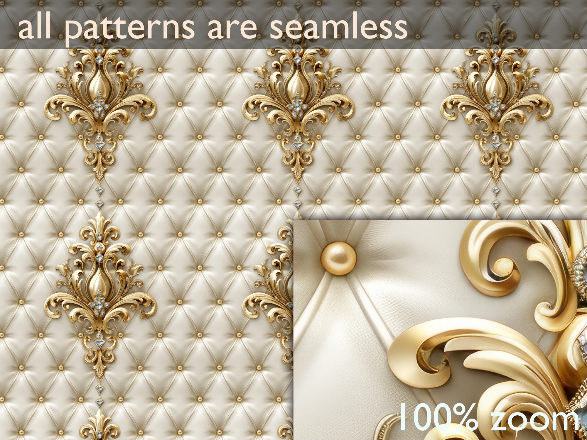 Royal Upholstery Leather Textures: Seamless Elegant Patterns (digital ...