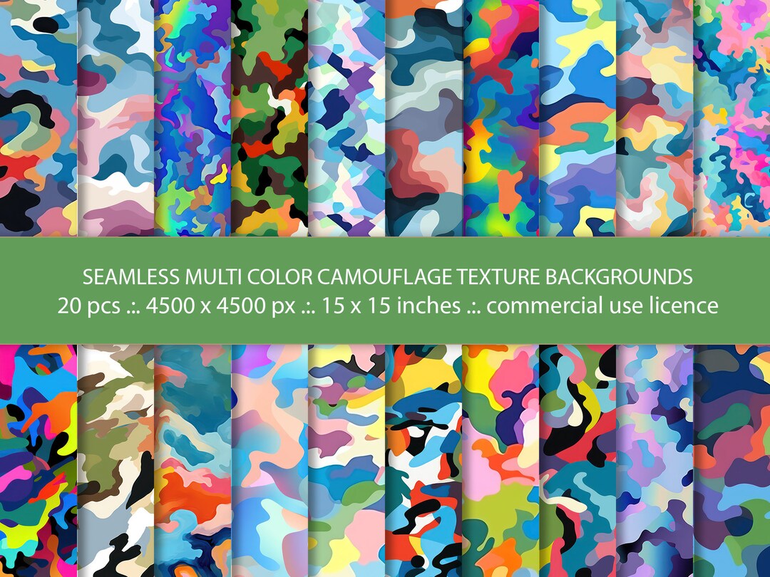 20 Seamless Camouflage Digital Paper,different Designs,army Camouflage ...