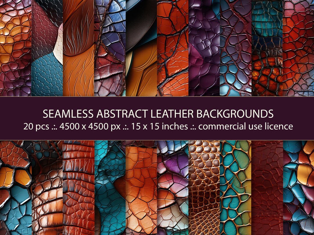 20 Seamless Abstract Leather Backgrounds, Rainbow Abstract Leather ...
