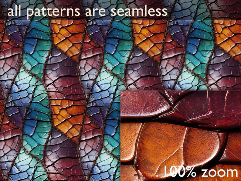 20 Seamless Abstract Leather Backgrounds, Rainbow Abstract Leather ...