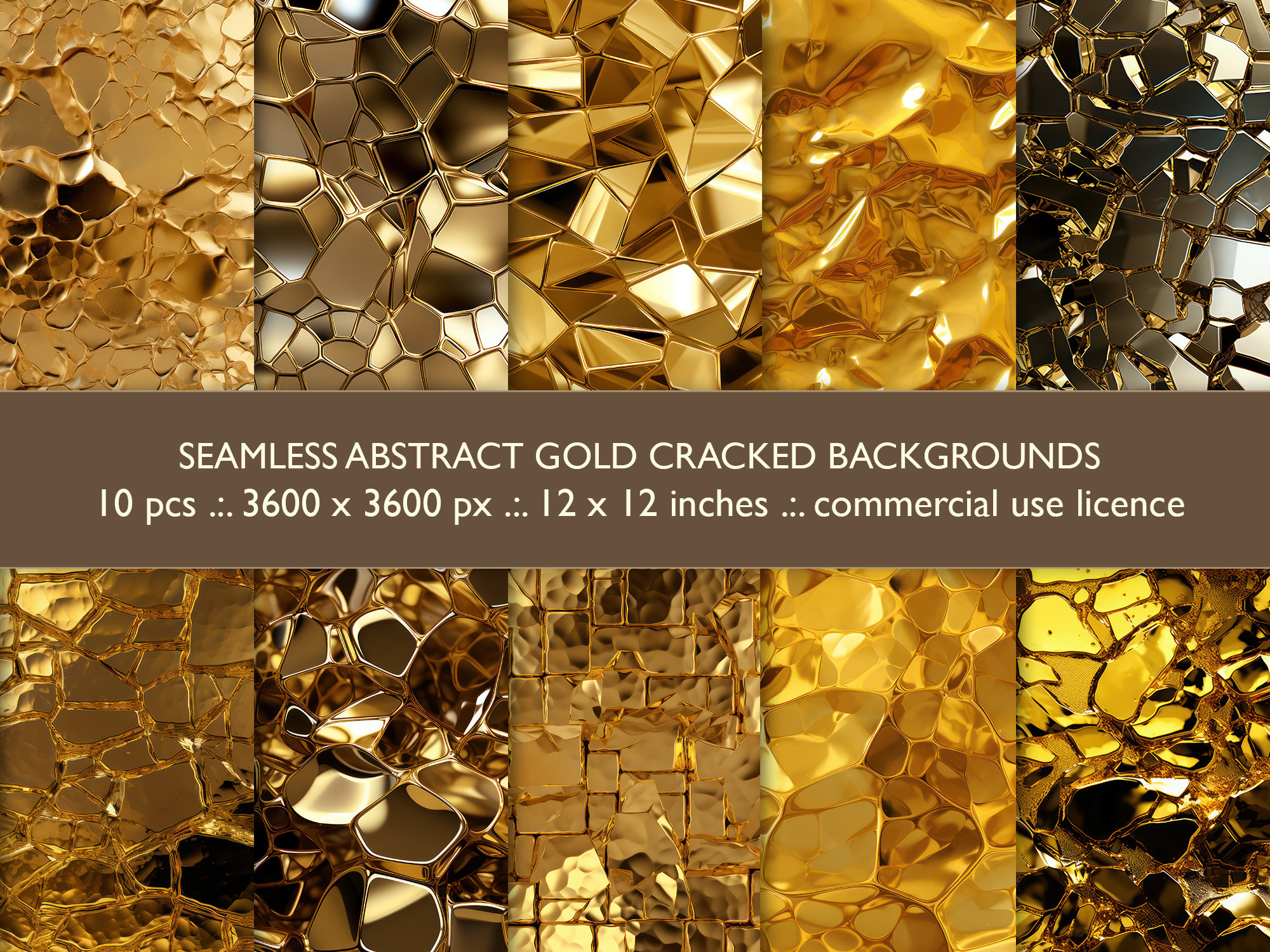 Luxury Gold Rock Digital Papers 10 Seamless JPG Backgrounds Instant ...