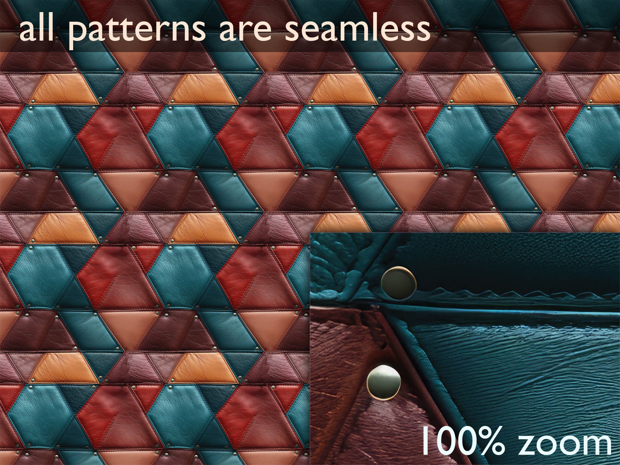 Embossed Leather Seamless Digital Papers Floral & Upholstery Patterns ...