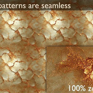 30 Seamless Vintage Gold Patterns, Grunge Textures Golden Backgrounds ...