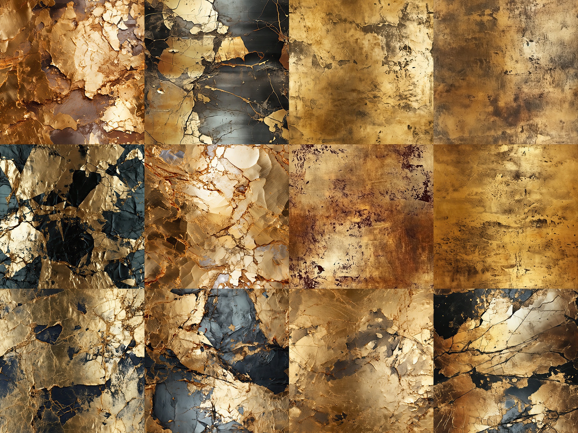 Antique Gold Digital Paper Backgrounds Golden Textures, Scrapbook Paper ...