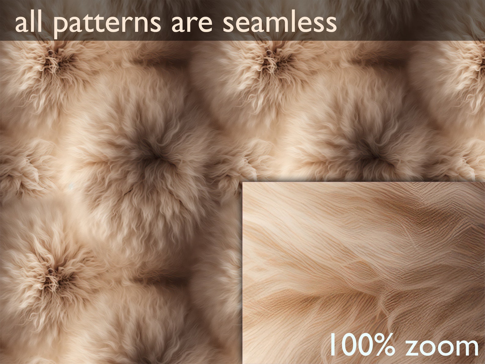 20 Seamless Woolen Fluffy and Shaggy Background, Soft Fur Texture ...