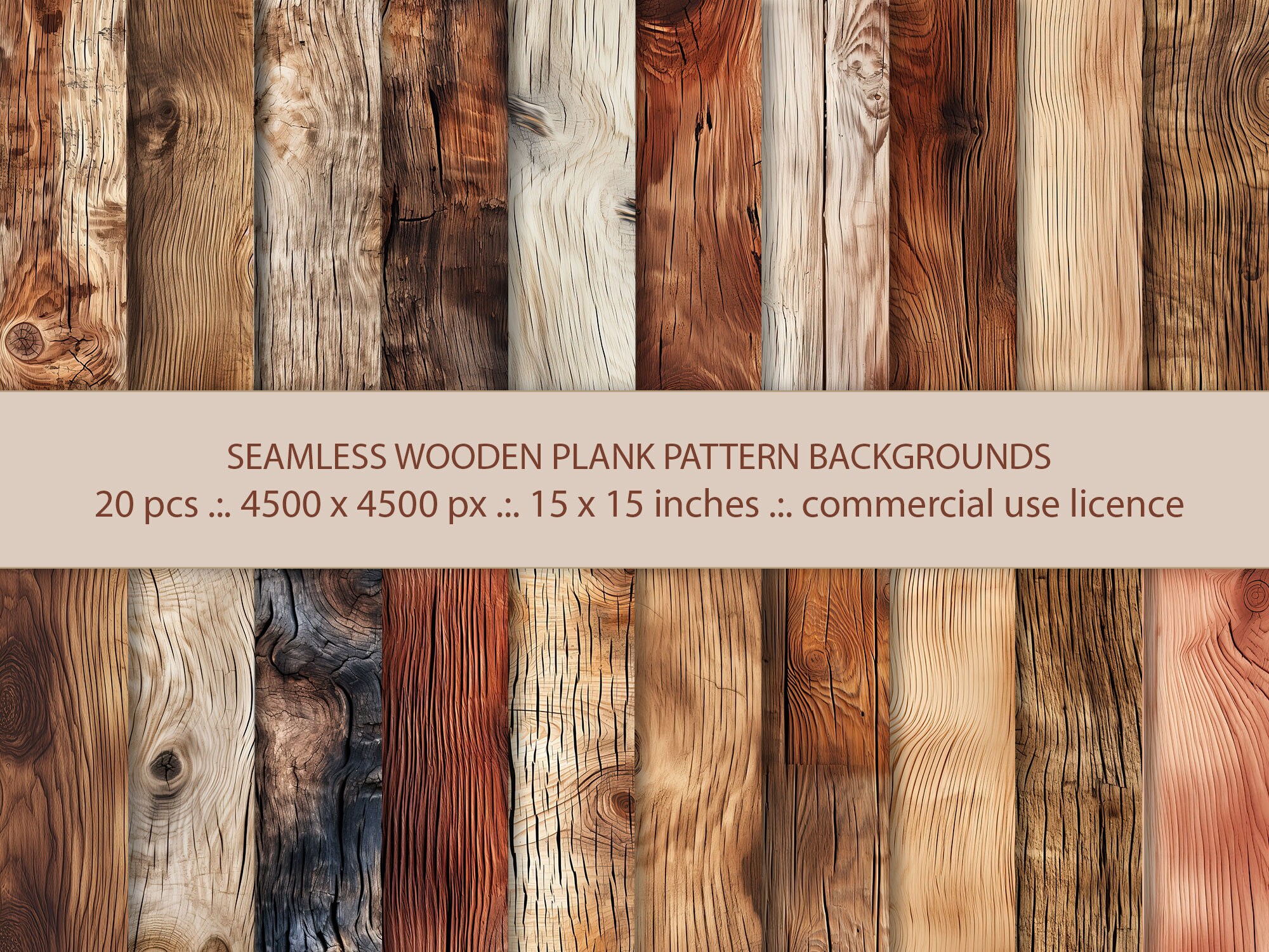 20 Seamless Wooden Plank Pattern Backgrounds, Wood Texture, Seamless ...