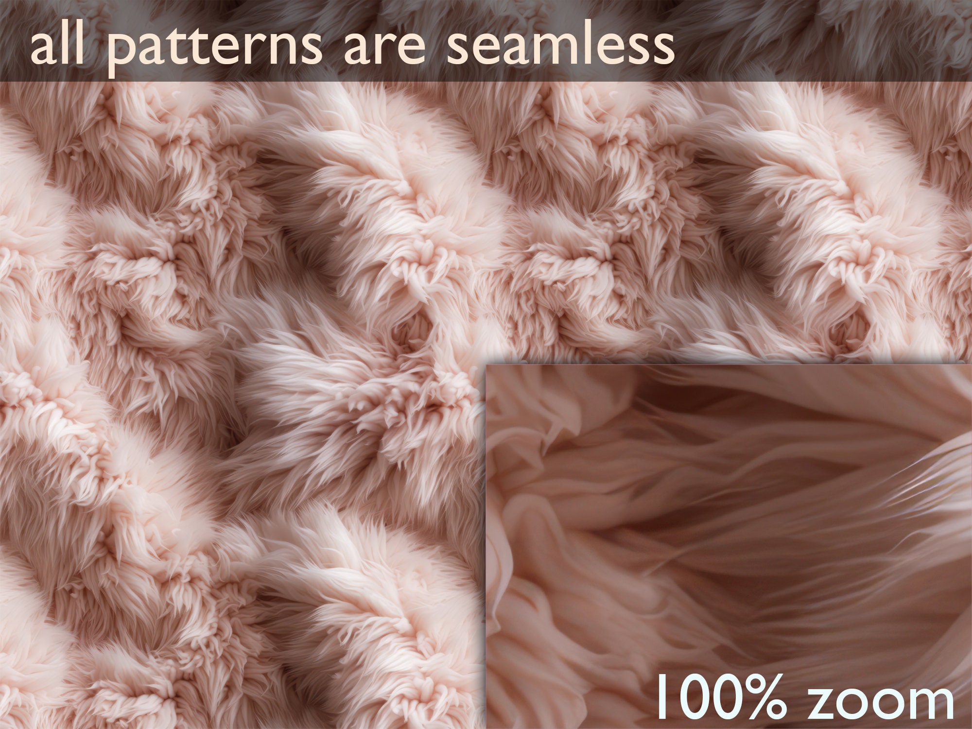 20 Seamless Woolen Fluffy and Shaggy Background, Soft Fur Texture ...