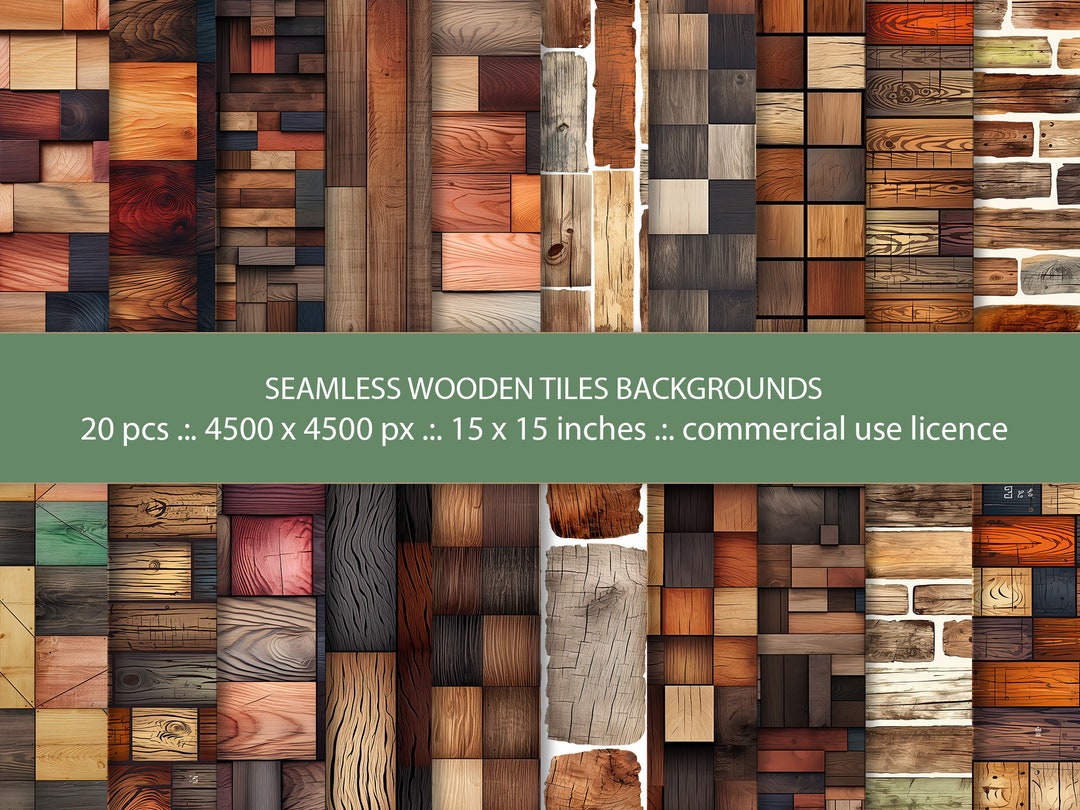 20 Seamless Wooden Pattern Backgrounds, Wood Texture, Wood Digital ...