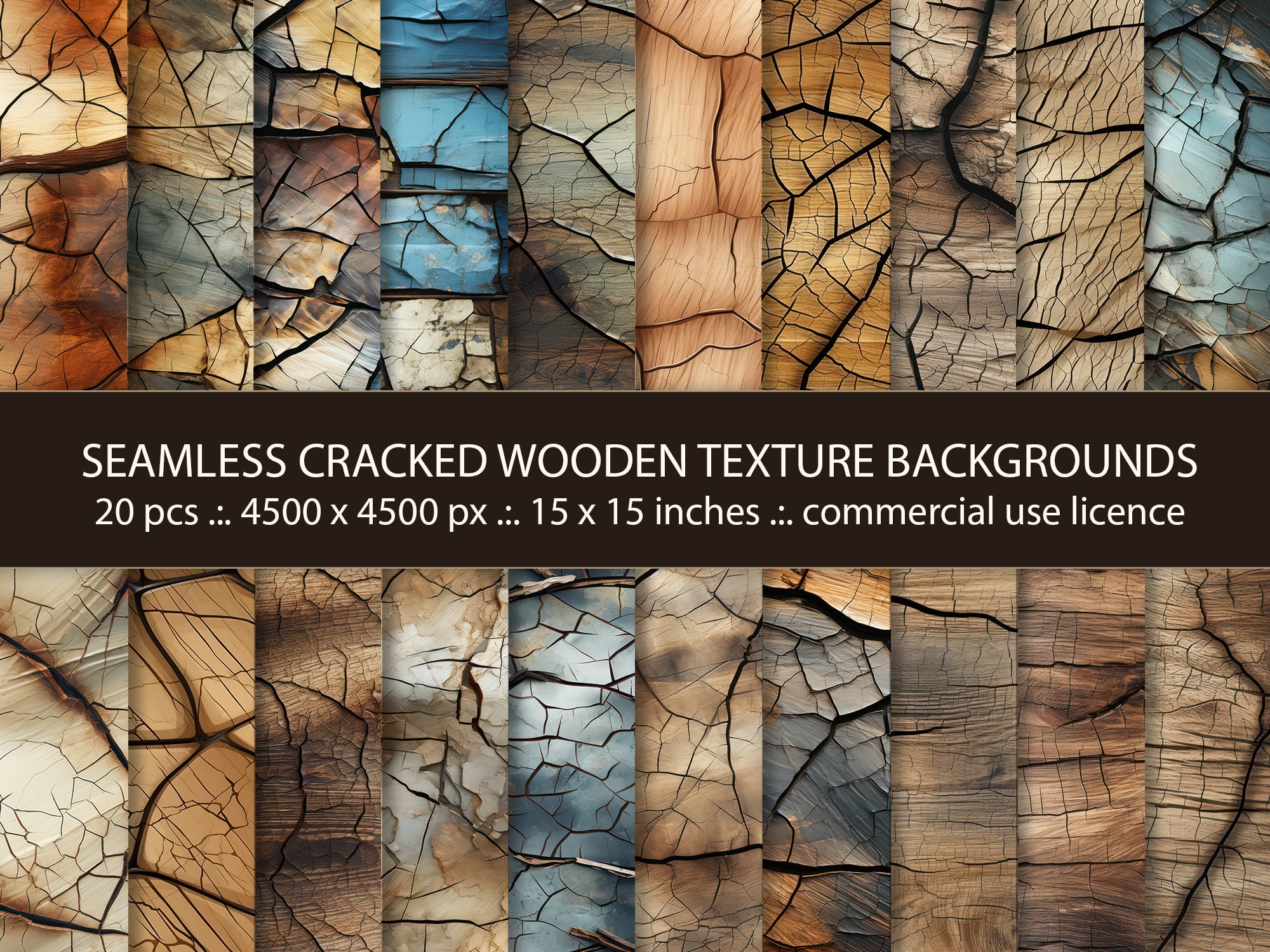 20 Seamless Cracked Wooden Texture Backgrounds, Old Wood Texture ...