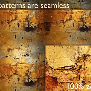 20 Seamless Vintage Gold Metallic Texture Backgrounds, Golden Paint Old ...
