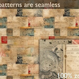 20 Seamless Vintage Decorative Paper Backgrounds, Seamless Pattern ...