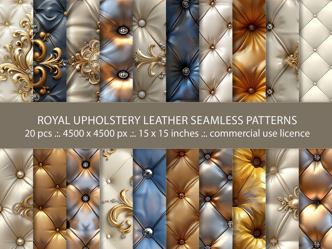 Royal Upholstery Leather Textures: Seamless Elegant Patterns (digital ...