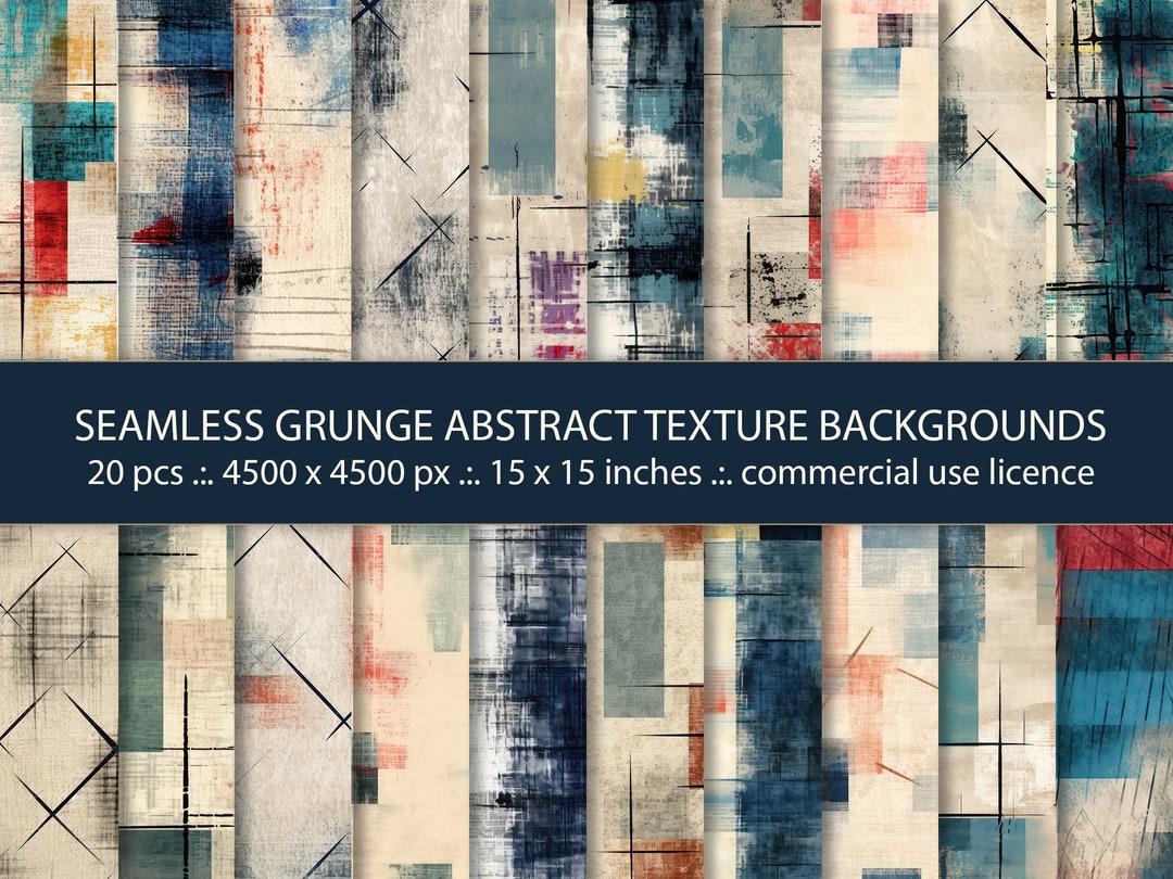 20 Seamless Grunge Abstract Texture Backgrounds, Color Decor Design ...