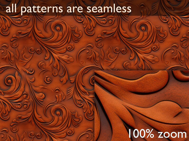 20 Seamless Vintage Ornamental Decorative Texture, Embossed Leather ...