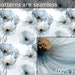 20 Seamless Subtle Flowers Decor Backgrounds, Watercolor Flowers ...