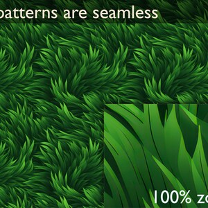 20 Seamless Natural Grass Texture Backgrounds, Botanical Design ...