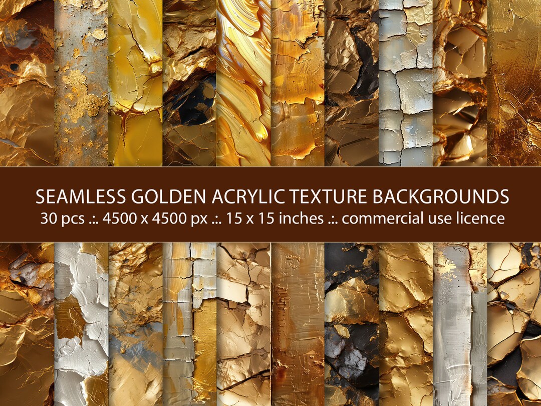 30 Seamless Golden Acrylic Texture, Grunge Cracked Paint Wall ...
