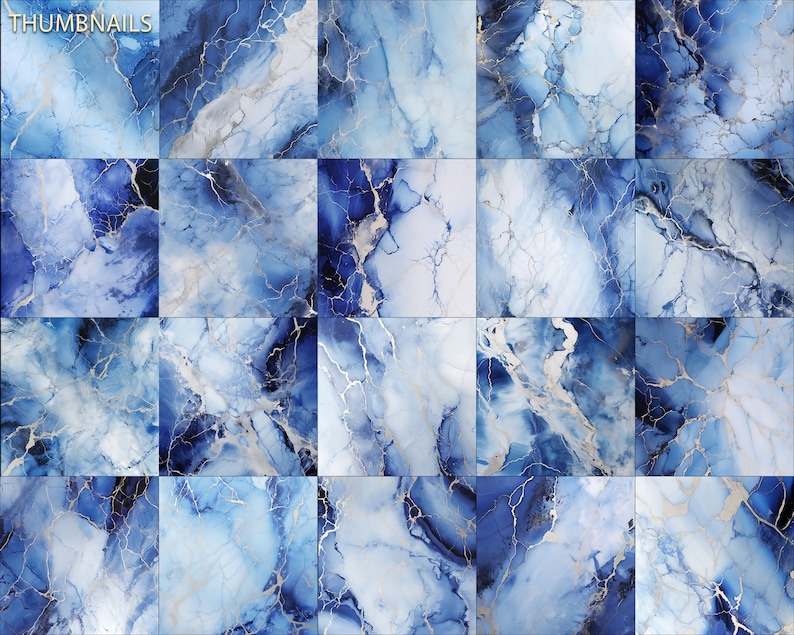 Blue Marble Texture Background: Silver Veins, Luxury Stone (digital ...