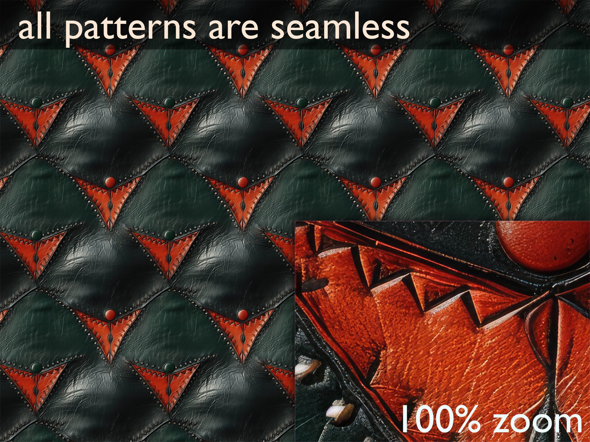 Embossed Leather Seamless Digital Papers Floral & Upholstery Patterns ...