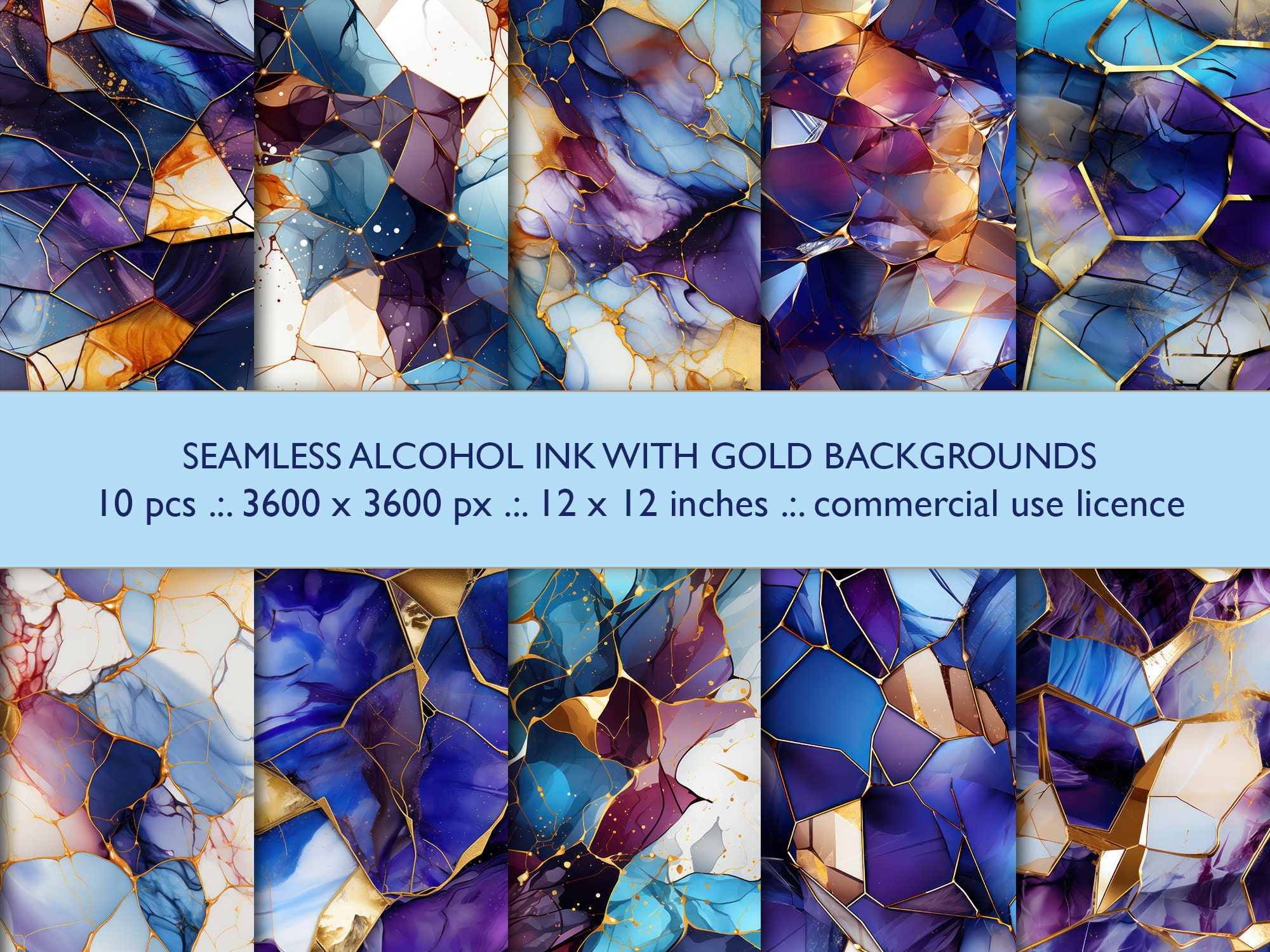 Alcohol Ink Digital Paper: Cracked Abstract Backgrounds (commercial Use ...