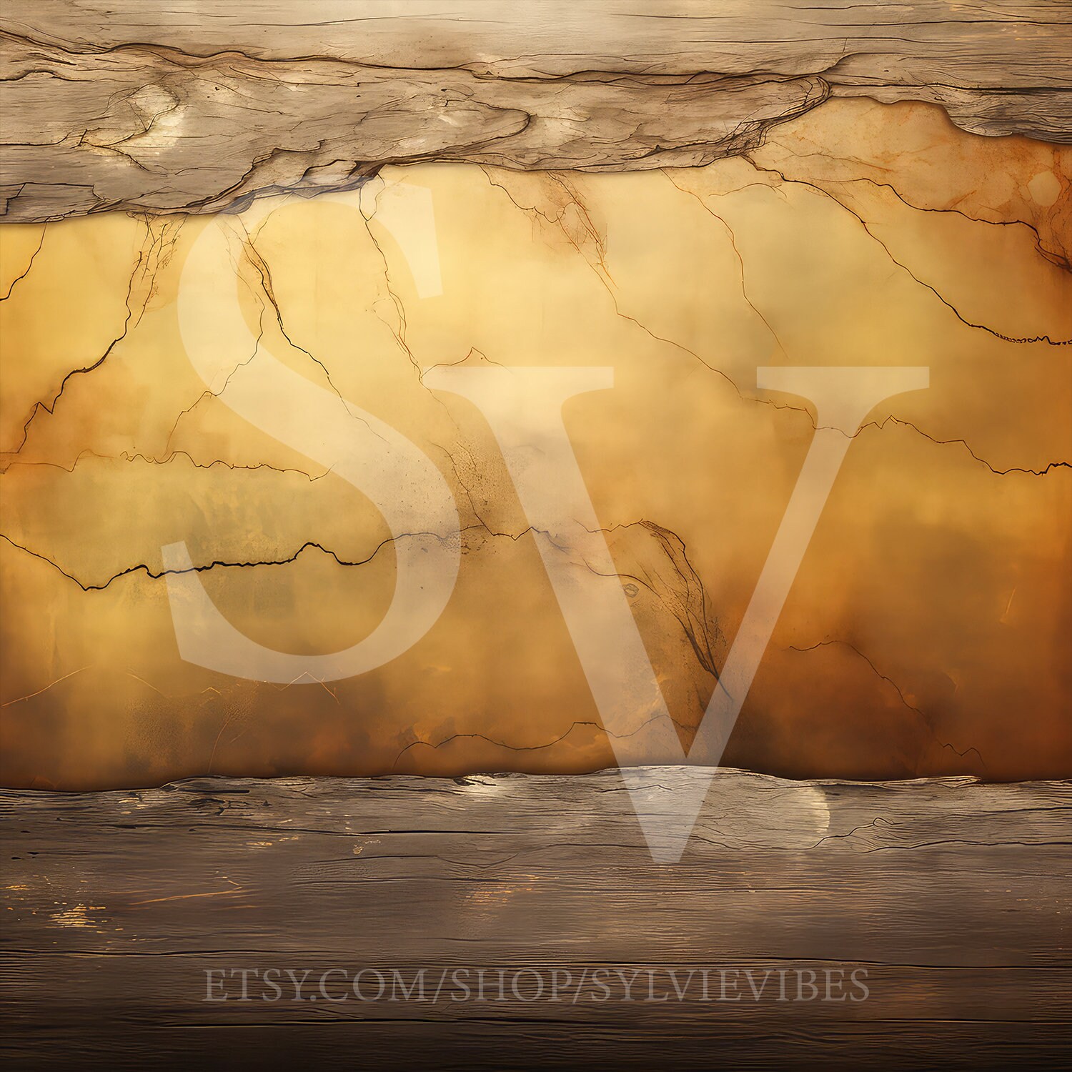 20 Vintage Wood With Gold Backgrounds, Golden Wooden Textures, Digital ...