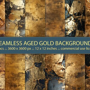 Antique Gold Digital Paper Backgrounds - Golden Textures, Scrapbook ...