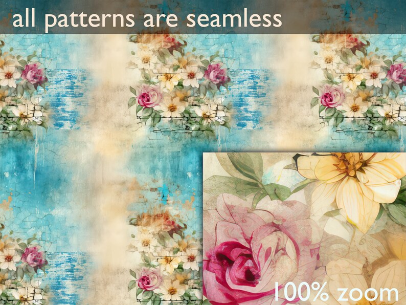 20 Seamless Vintage Decorative Paper Backgrounds, Seamless Pattern ...