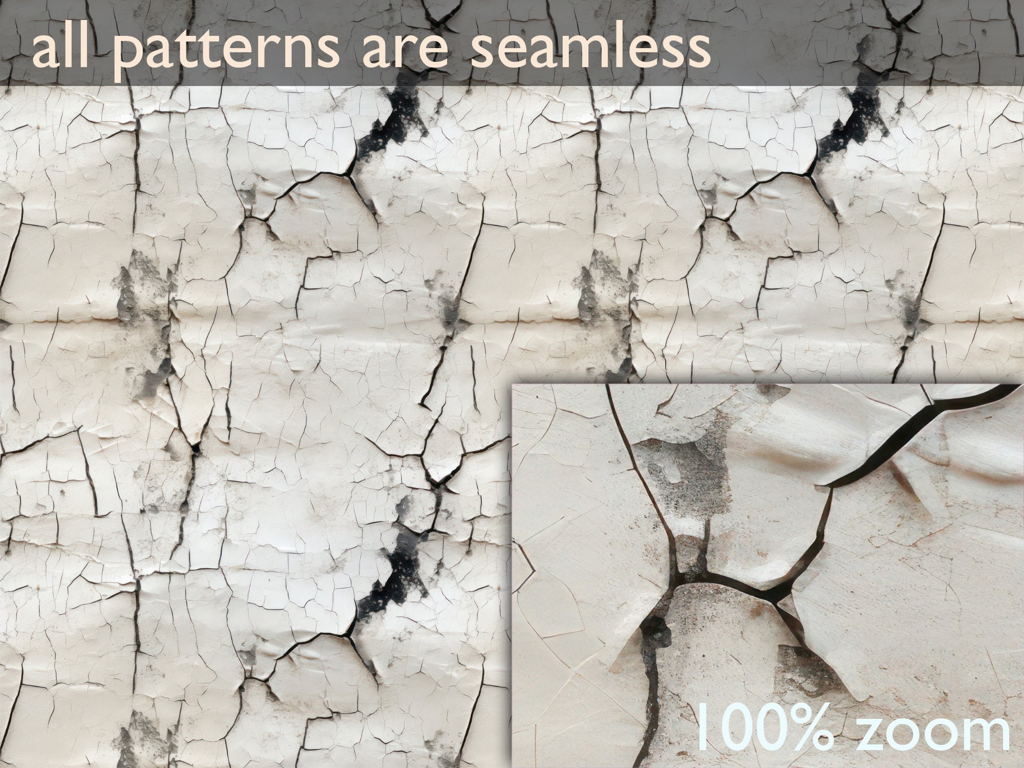 20 Seamless Crackled Abstract Backgrounds,textures of Earth, Concrete ...