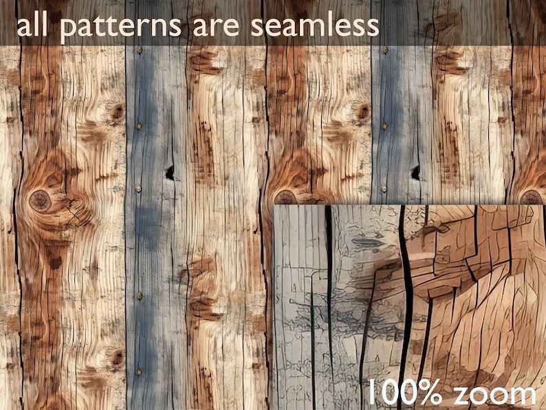 20 Seamless Wooden Plank Pattern Backgrounds, Wood Texture, Seamless ...