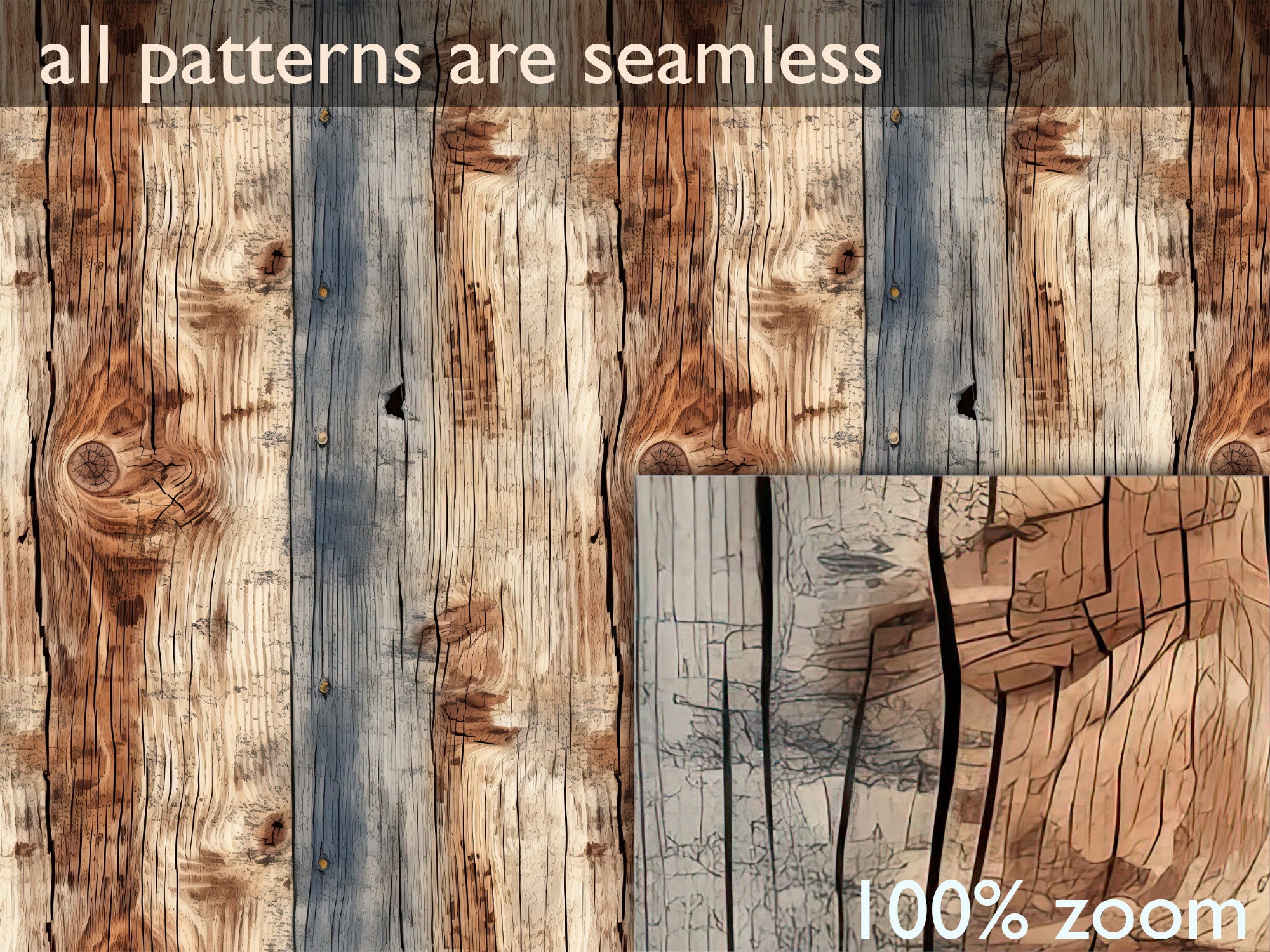 20 Seamless Wooden Plank Pattern Backgrounds, Wood Texture, Seamless ...