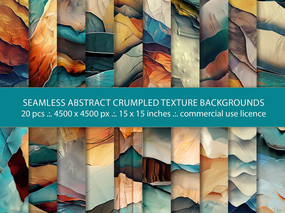 20 Seamless Abstract Crumpled Texture, Cracked Texture Backgrounds ...