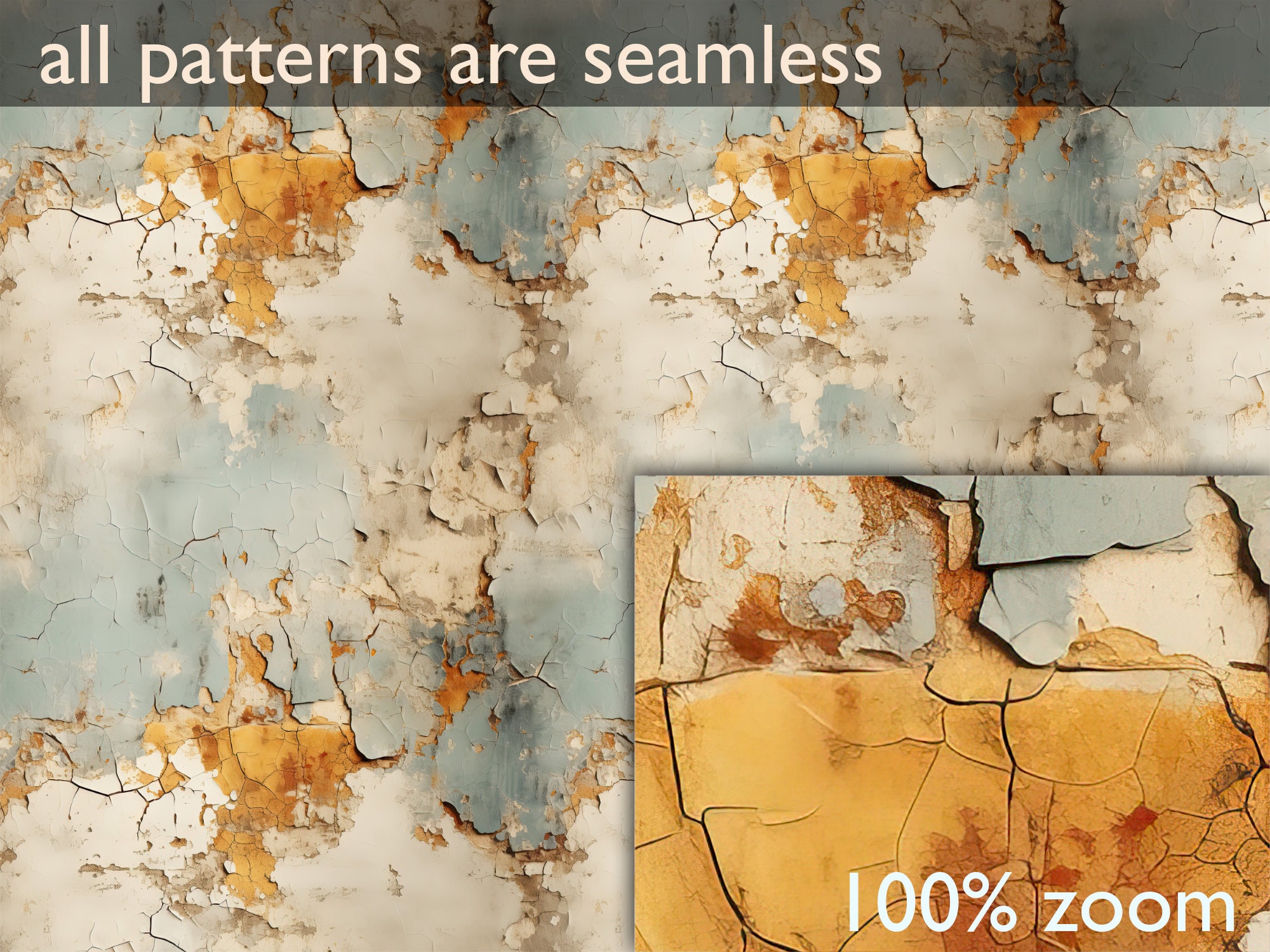 18 Seamless Cracked Wall With Gold Background, Seamless Pattern, Paint ...