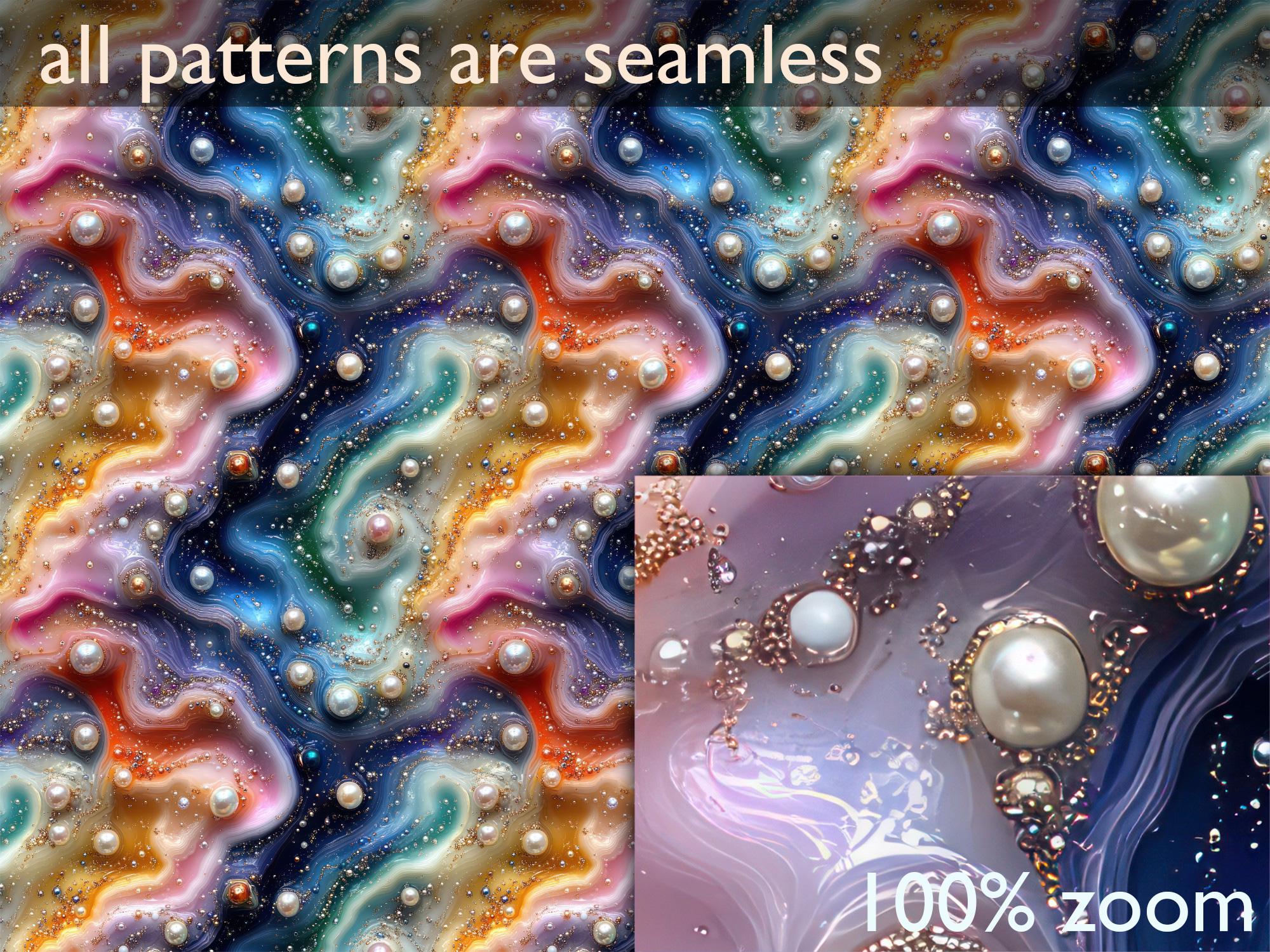 Resin Waves Pattern: Seamless Abstract Pearl Backgrounds (digital ...
