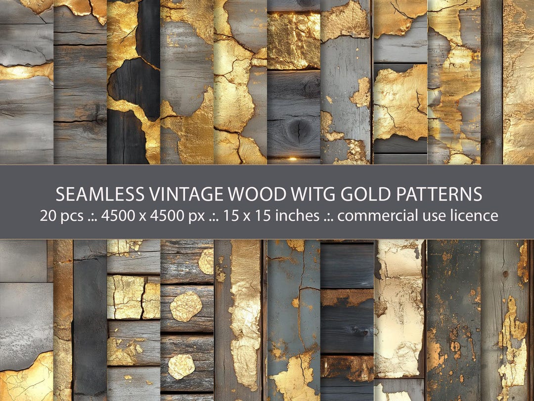 20 Seamless Wood With Gold Veins Backgrounds, Old Wood Plank With Gold ...
