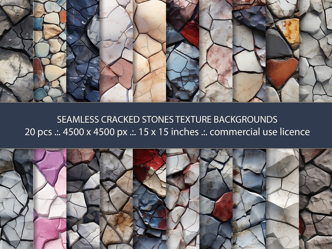 20 Seamless Abstract Cracked Stones Backgrounds,cracked Texture ...