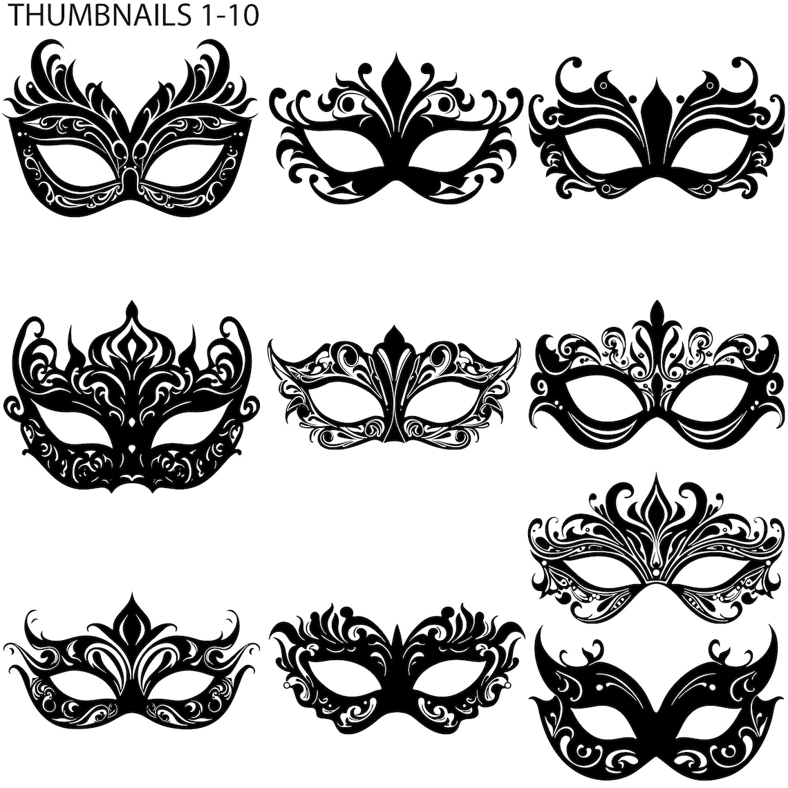 Exquisite Masquerade SVG Mask Bundle for Cricut, Woodworking, Canvas ...