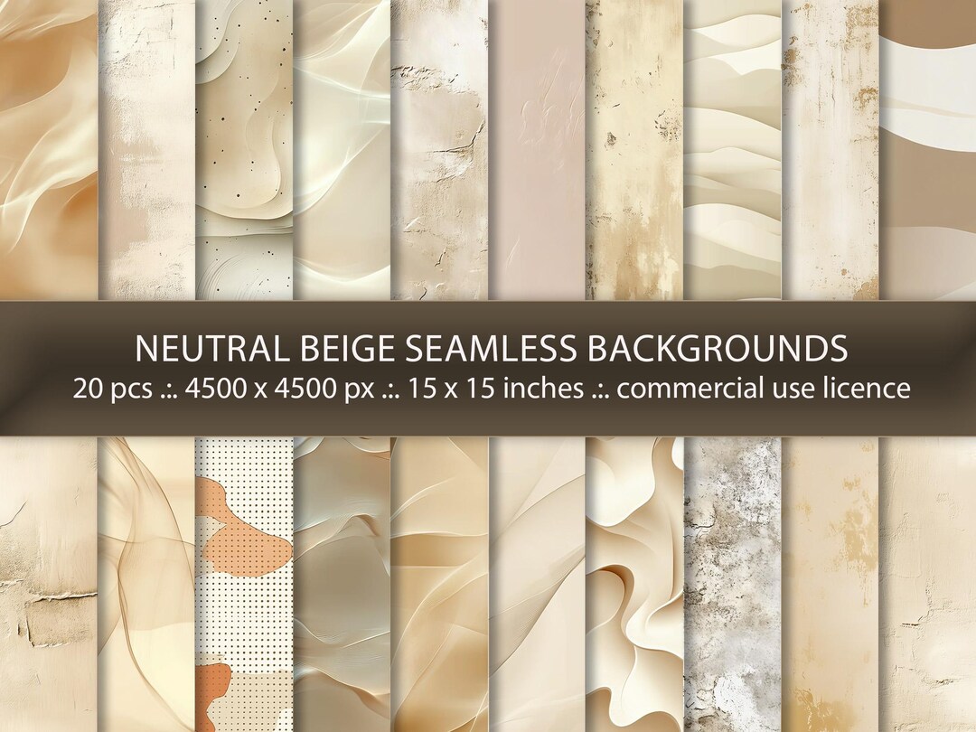 20 Neutral Beige Seamless Background Patterns Wave Plaster and Paper ...