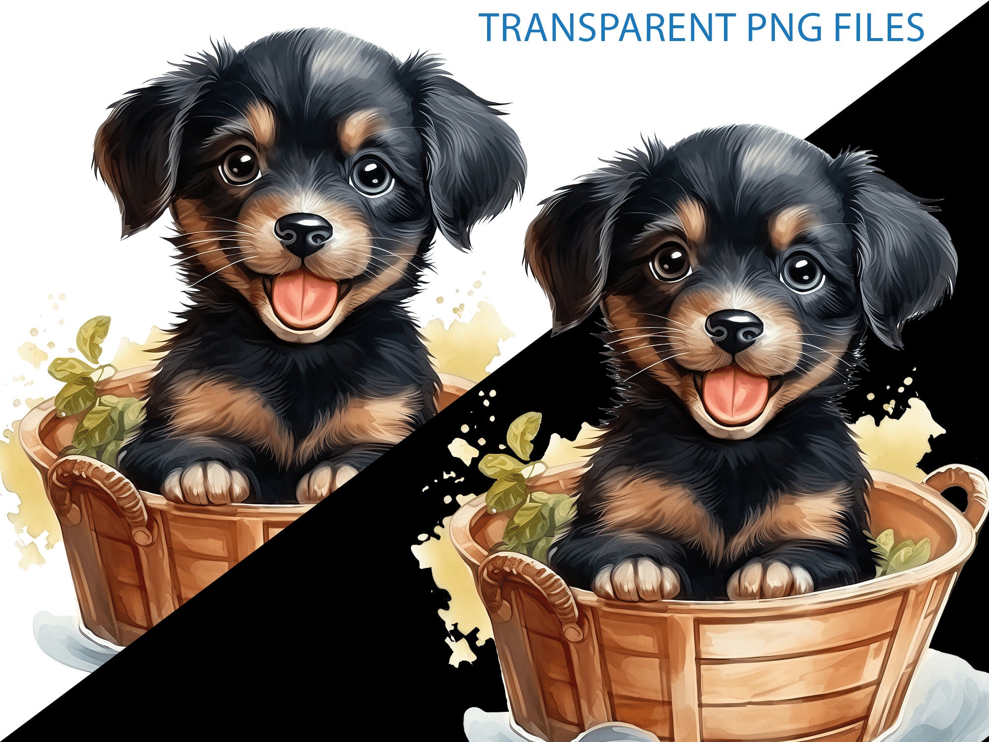 Watercolor Puppy Clipart Bundle 10 PNG Cute Puppy in - Etsy Canada