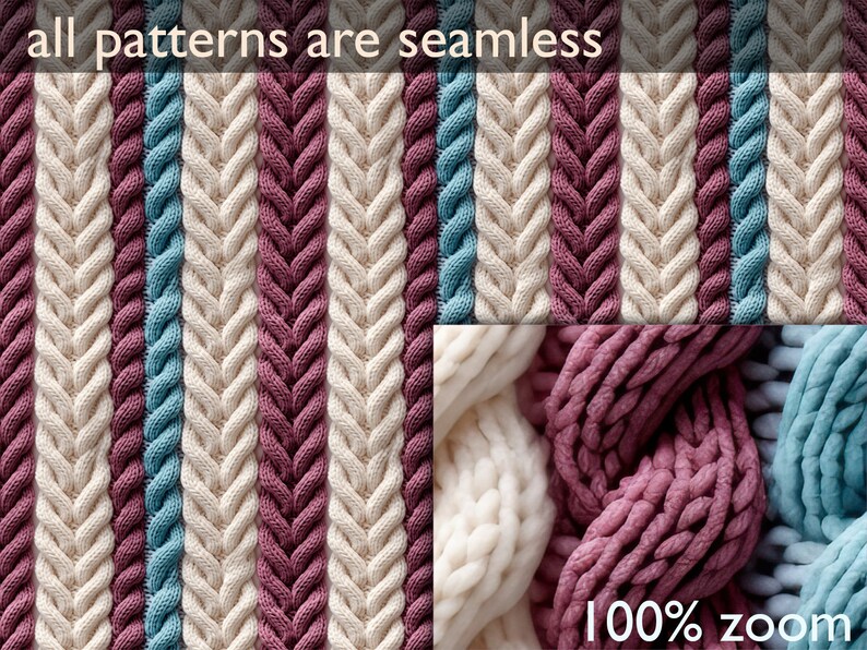 20 Seamless Knitted Wool Texture Backgrounds, Knit Digital Paper Pack ...